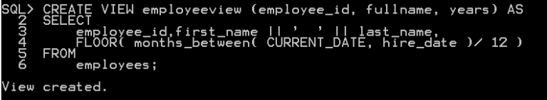 Oracle Views | Query Examples on Creating Views in Oracle