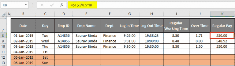 Excel Timesheet Template | Creating Employee Timesheet Template
