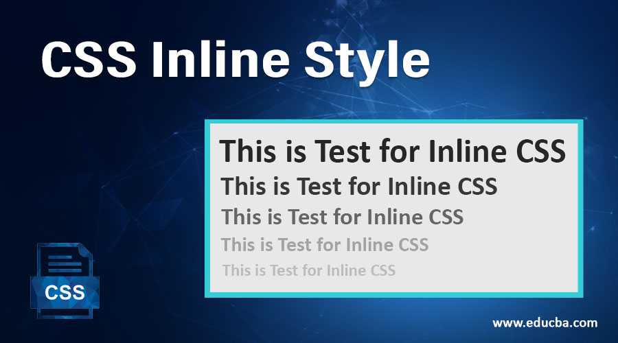 CSS Inline Style How Does CSS Inline Style Work With Examples 