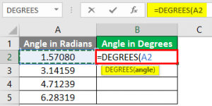 Excel DEGREES Function | How to Use DEGRESS Function in Excel?