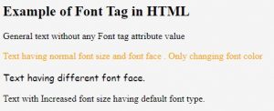 Font Tag in HTML | Attributes of Font Tag in HTML with Examples