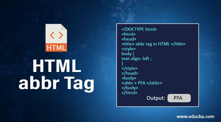 HTML abbr Tag | Synatx and Different Examples of HTML abbr Tag