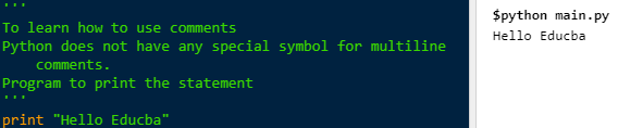 Python Multiline Comment How Python Multiline Comment Works 