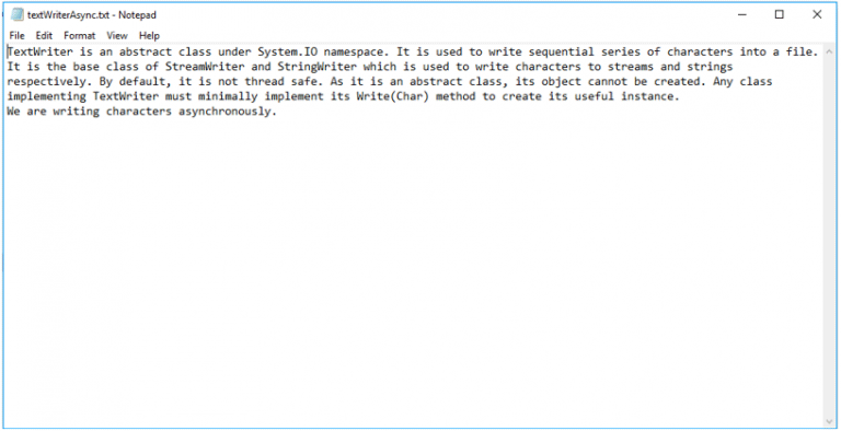 Textwriter In C How Text Writer Works In C Along With Examples