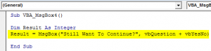 VBA Msgbox Yes/No | How to Work with Message Box Yes/No in VBA?