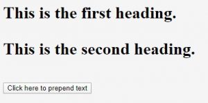 jQuery prepend() | Parameters of jQuery prepend() with Examples