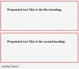 jQuery prepend() | Parameters of jQuery prepend() with Examples