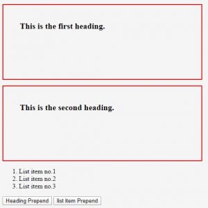 jQuery prepend() | Parameters of jQuery prepend() with Examples