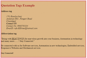 Quotation Tag in HTML | Elements & Examples of Quotation Tag in HTML