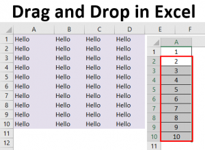 Drop and Drop in Excel | How to Drag and Drop Data in Excel?