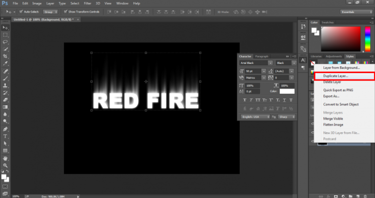 Fire Effect in Photoshop | Creating Realistic Fire Text Effects in ...