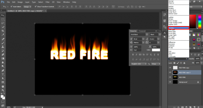 Fire Effect in Photoshop | Creating Realistic Fire Text Effects in ...