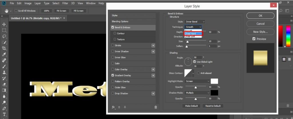 How To Create A Metallic Shiny Color Effect In Photoshop - Weber Paut1944