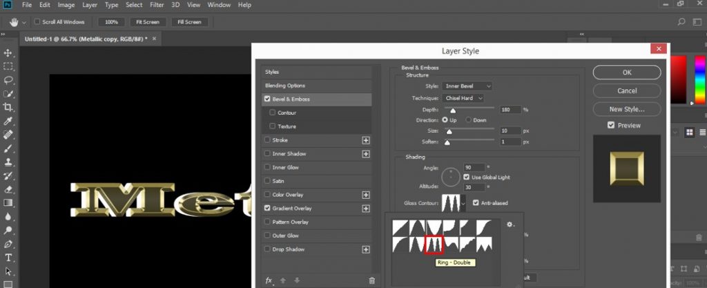 Metallic Effect Photoshop | Create Realistic Metallic Effect in Photoshop
