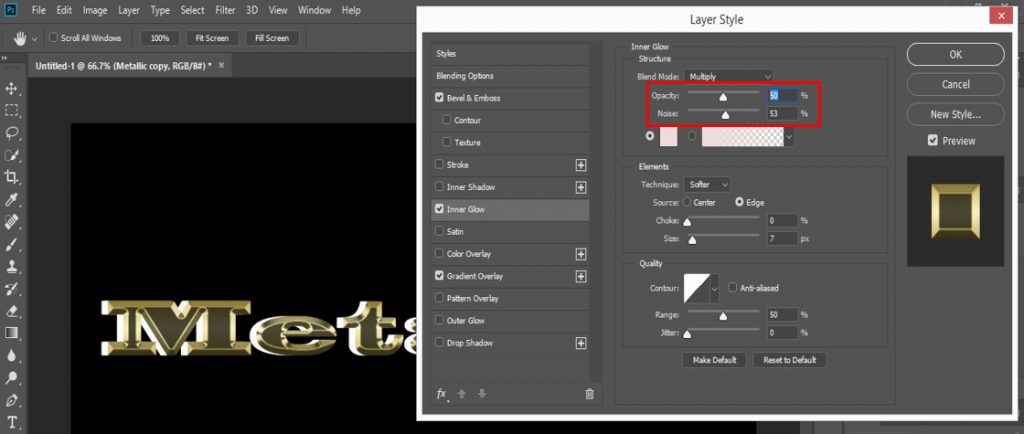 Metallic Effect Photoshop | Create Realistic Metallic Effect in Photoshop