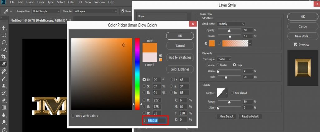 Metallic Effect Photoshop | Create Realistic Metallic Effect in Photoshop
