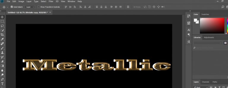 Metallic Effect Photoshop | Create Realistic Metallic Effect in Photoshop