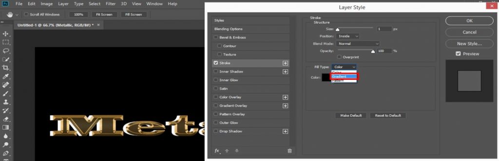Metallic Effect Photoshop | Create Realistic Metallic Effect in Photoshop