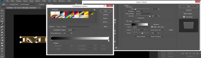 Metallic Effect Photoshop | Create Realistic Metallic Effect in Photoshop