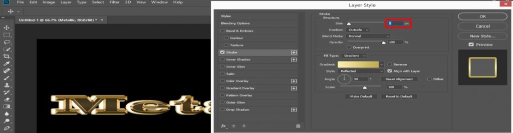 Metallic Effect Photoshop | Create Realistic Metallic Effect in Photoshop
