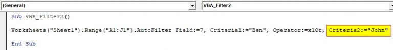 Vba Filter Different Examples Of Filter In Excel Vba