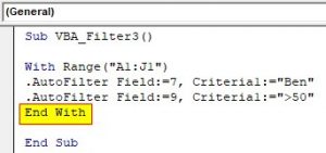 VBA Filter | Different Examples of Filter in Excel VBA