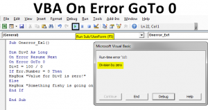 VBA On Error GoTo 0 | Examples of Excel VBA On Error Goto 0