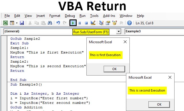 Excel Vba Sub Return