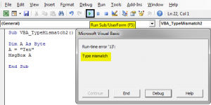 VBA Type Mismatch | How to Fix Type Mismatch Error in VBA?