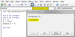VBA Type Mismatch | How to Fix Type Mismatch Error in VBA?