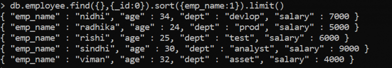 order by in MongoDB | Examples to Implement in order by in MongoDB