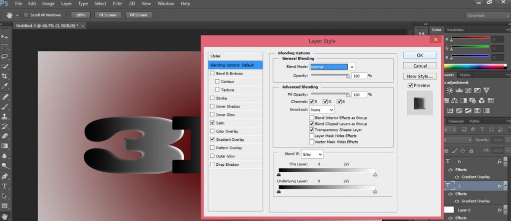 3D Text Effect in Photoshop | Learn to Create 3D Text Effect in Photoshop