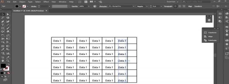 Create Table in Illustrator | Two Methods to Draw a Table in Illustrator
