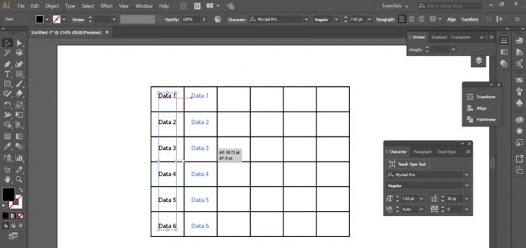 Create Table in Illustrator | Two Methods to Draw a Table in Illustrator