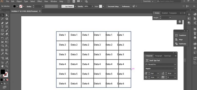 Create Table in Illustrator | Two Methods to Draw a Table in Illustrator