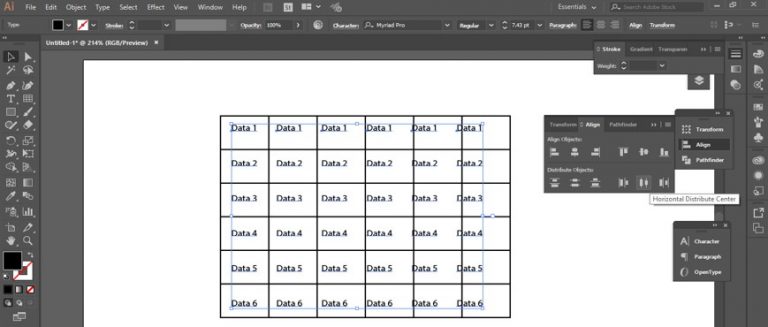 Create Table in Illustrator | Two Methods to Draw a Table in Illustrator