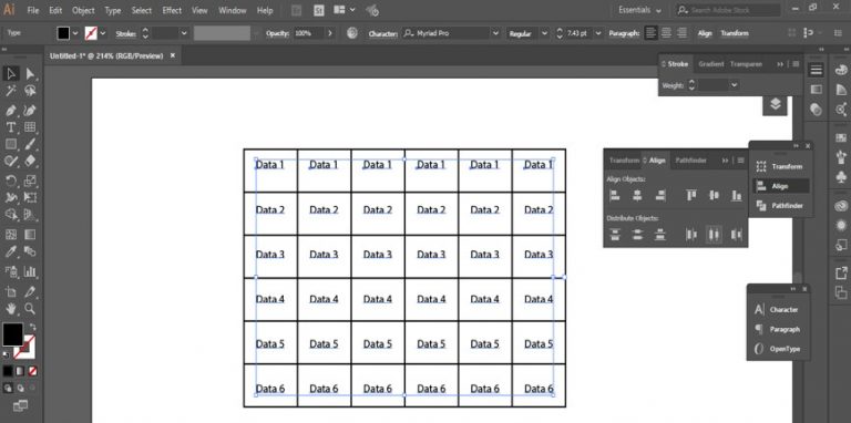 Create Table in Illustrator | Two Methods to Draw a Table in Illustrator