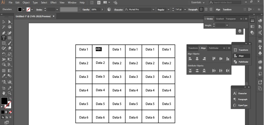 Create Table In Illustrator 2 Methods To Draw A Table In Illustrator