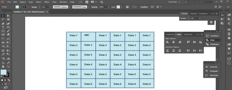 Create Table in Illustrator | Two Methods to Draw a Table in Illustrator