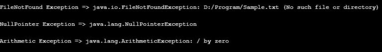 Exception Handling in Java | Multiple Reasons Why Exception Occurs?