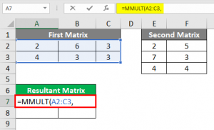 MMULT in Excel | Examples to Perform Matrix Multiplication in Excel