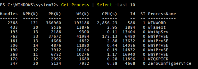 Powershell Get Process Parameters In Powershell Get Process