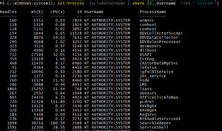 Powershell Get Process Parameters In Powershell Get Process