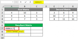 MMULT in Excel | Examples to Perform Matrix Multiplication in Excel