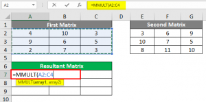 MMULT in Excel | Examples to Perform Matrix Multiplication in Excel
