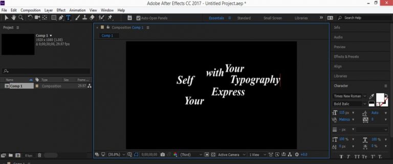 Typography in After Effects | How to Create Typography in After Effect?