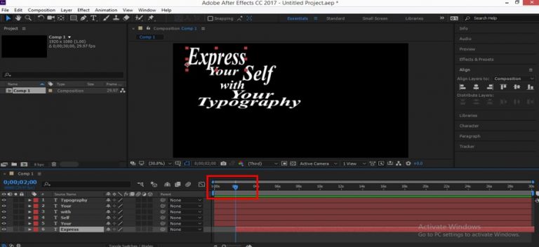 Typography in After Effects | How to Create Typography in After Effect?