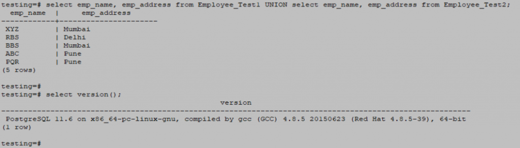 UNION in PostgreSQL | Examples to Implement UNION in PostgreSQL