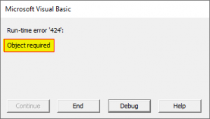 VBA Object Required | How to Handle VBA Object Required in Excel?