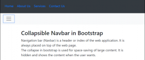 Bootstrap Collapse Navbar | How to Work it in Bootstrap with Examples
